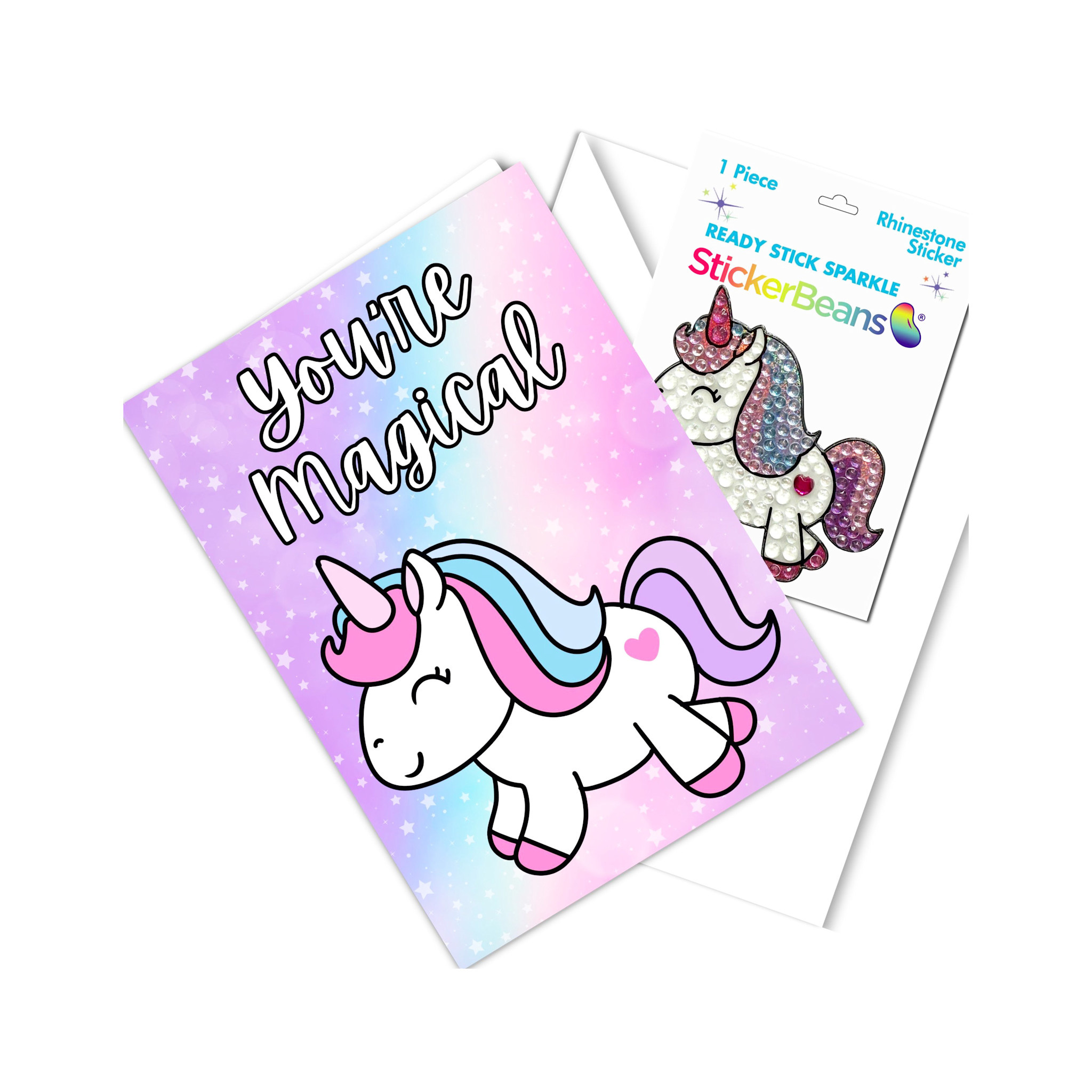 StickerBeans You're Magical Greeting Card - Pumpkin and Bean