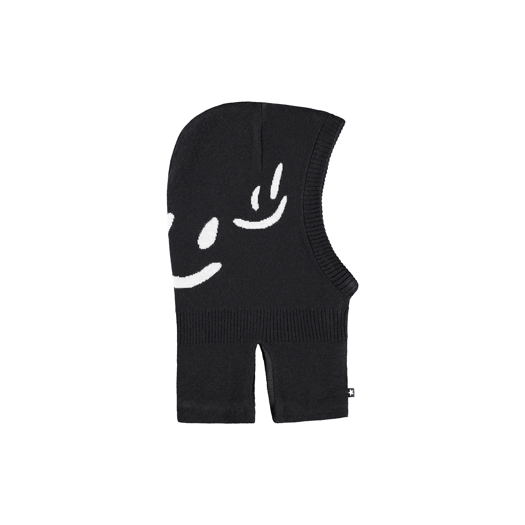 Molo Kids Black Smiley Ski Mask Snow - Pumpkin and Bean