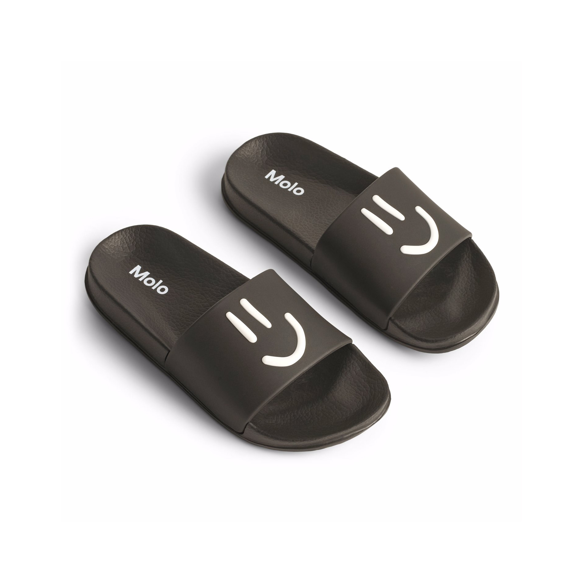 Molo Boys Black Zhappy Beach Slides - Pumpkin and Bean