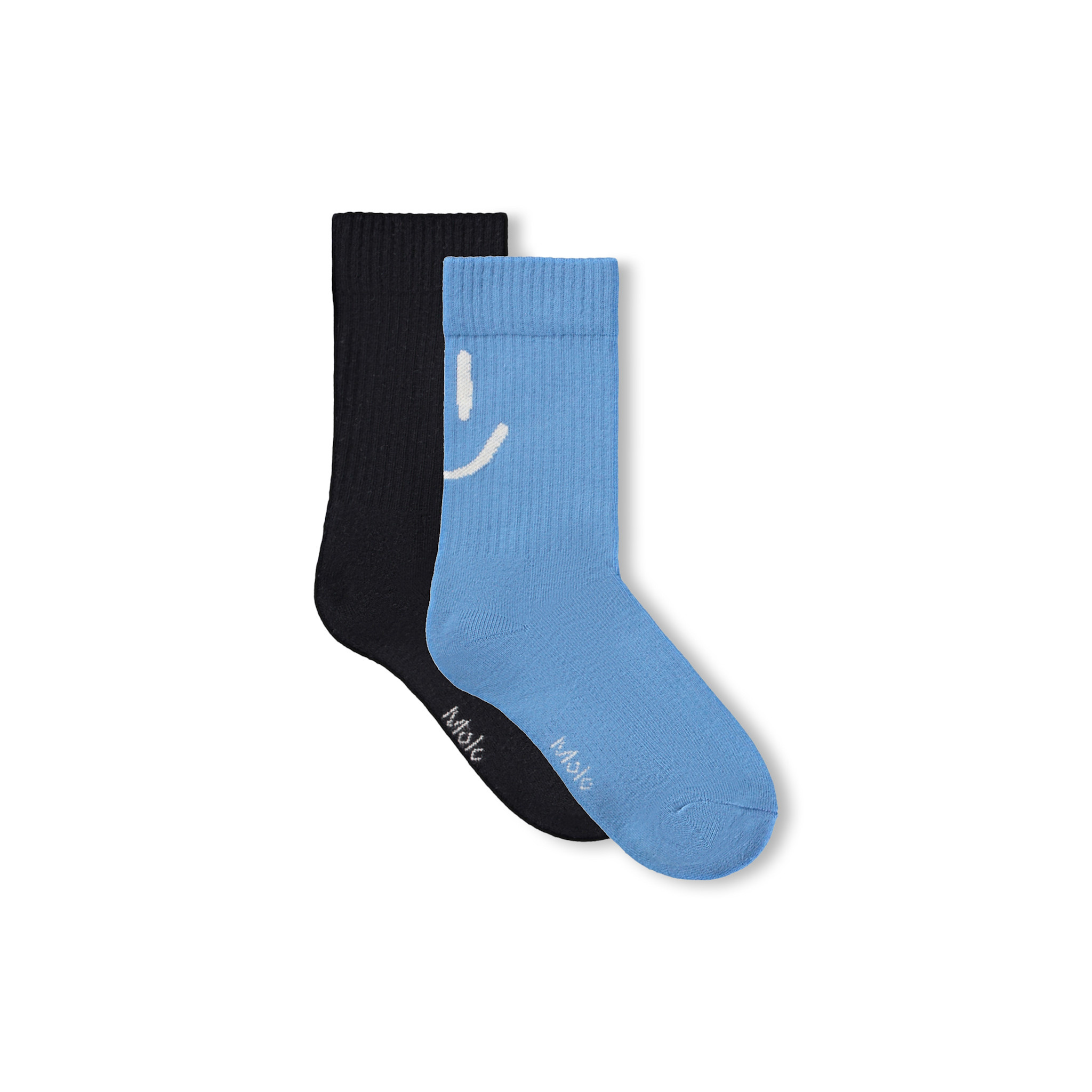 Molo Boys Blue Smiley Norman Socks - Pumpkin and Bean