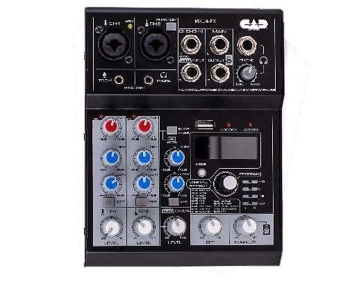 CAD 4-Channel Mixer with USB Interface and Digital Effects - Amadeus Music