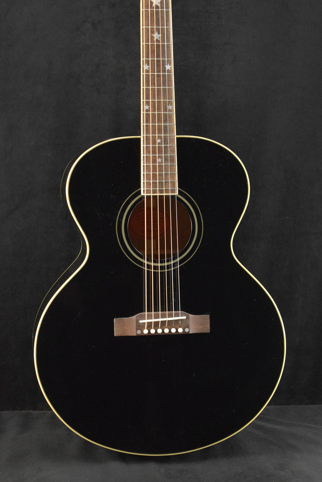 Epiphone IGC J-180 LS Long Scale Ebony w/ Hardshell Case - Fuller's Guitar