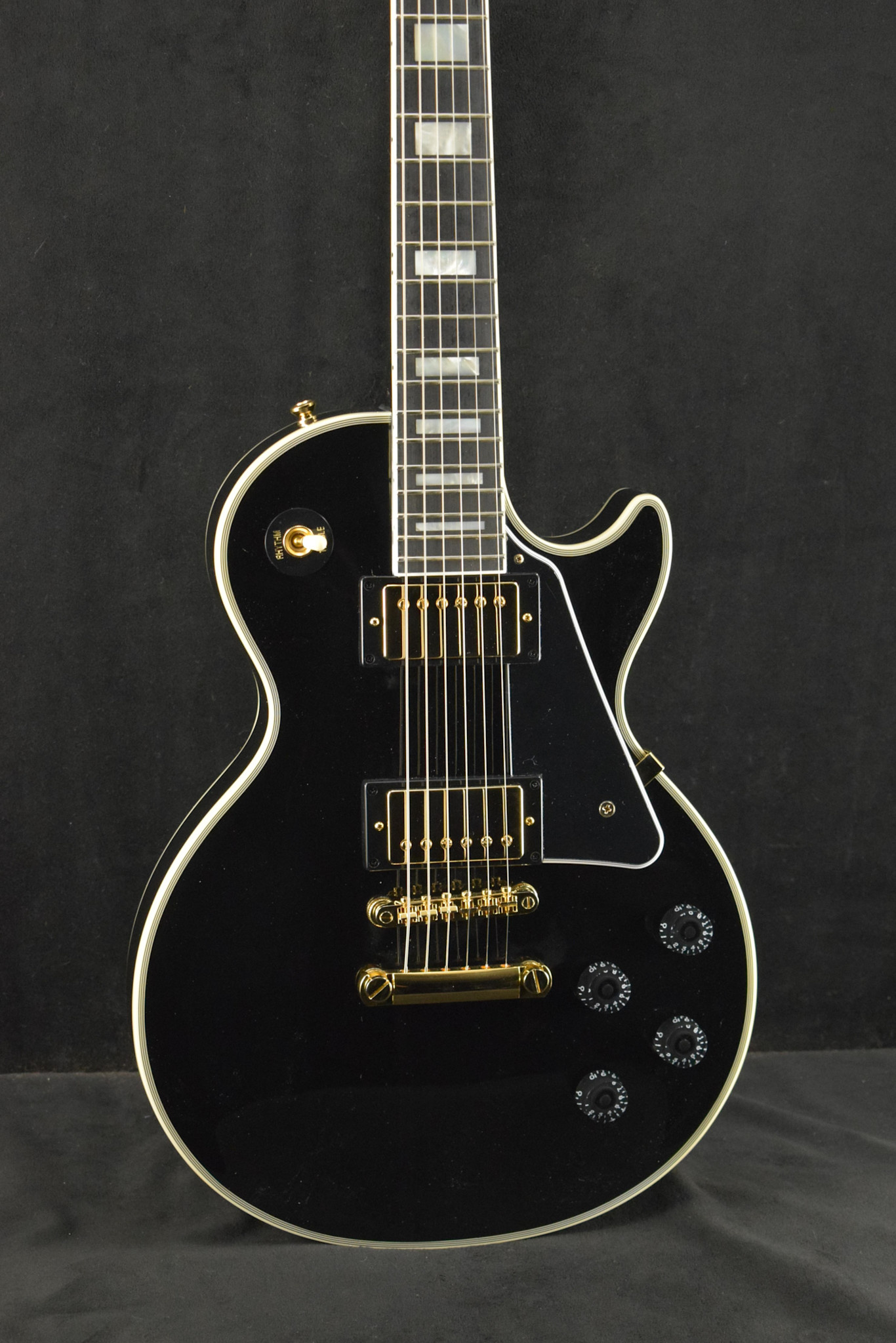 Epiphone IGC Les Paul Custom Ebony w/ Hardshell Case - Fuller's Guitar