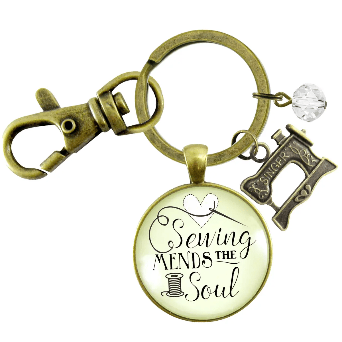 Sewing Mends The Soul Keychain - Knit Knot & Natter