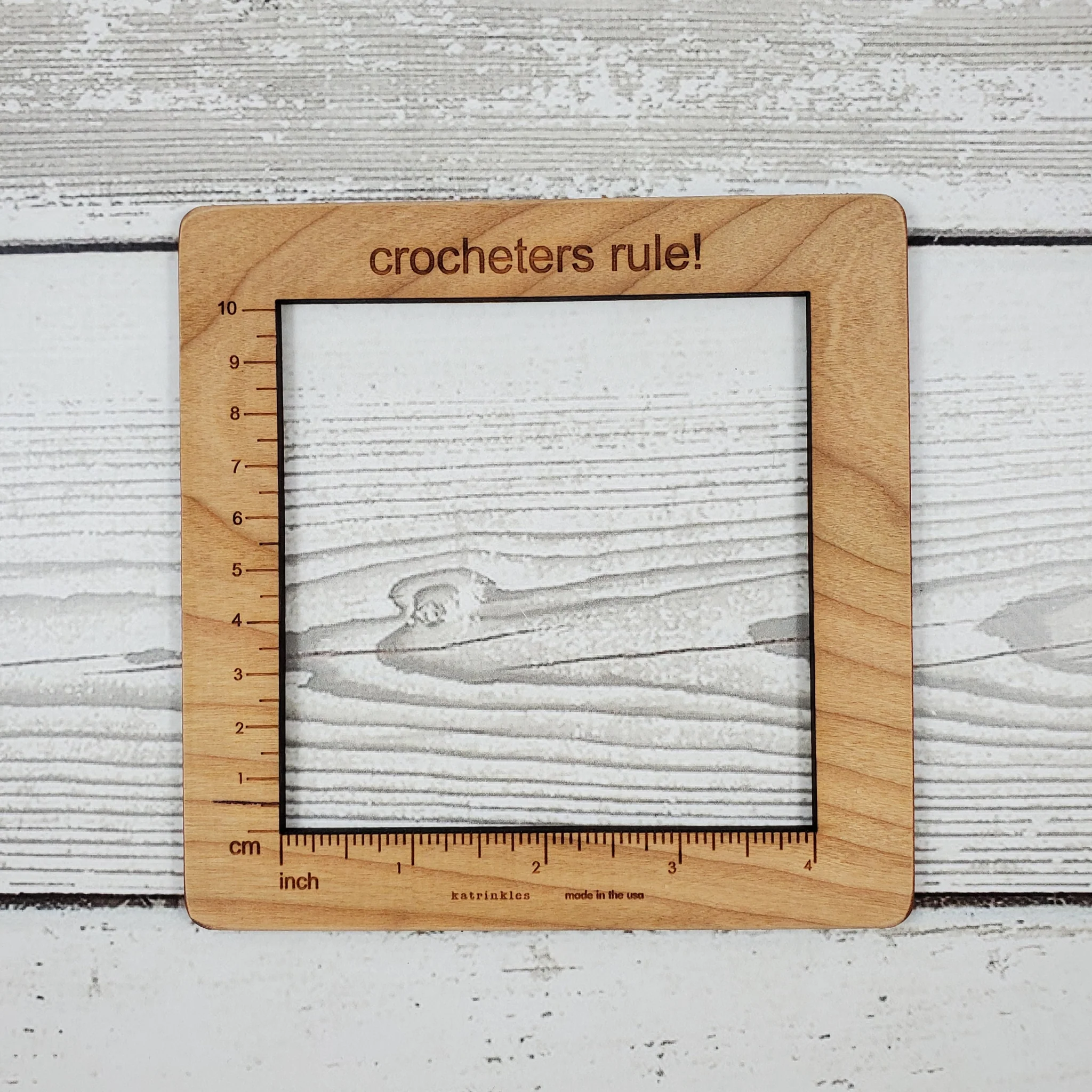 Gauge Swatch Ruler Crochet - Knit Knot & Natter