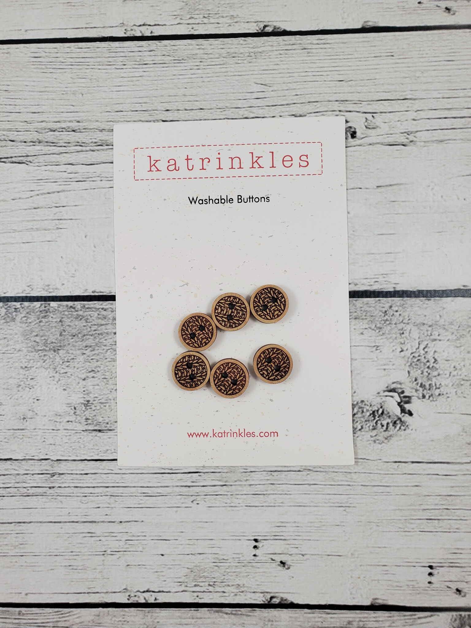 Knit Buttons | 3/4" - Card of 6 Buttons - Knit Knot & Natter