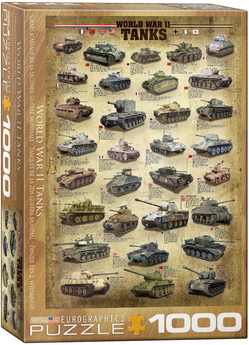 World War II Tanks (1000pc) - Greenfield Games