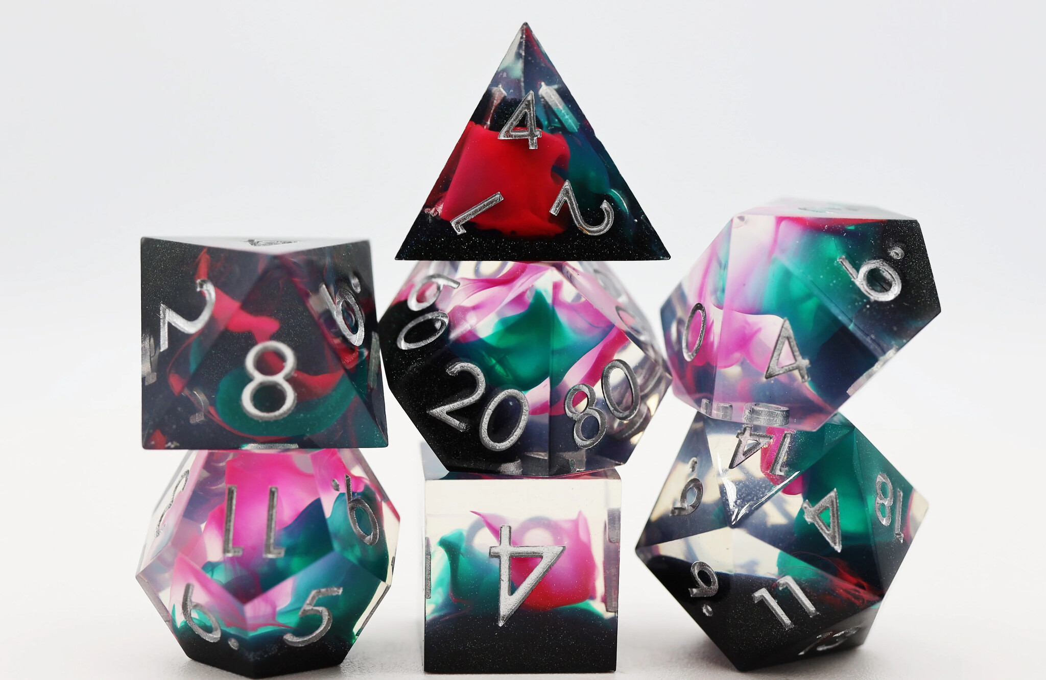 Daytona - Sharp Edge Resin RPG Dice Set - Greenfield Games
