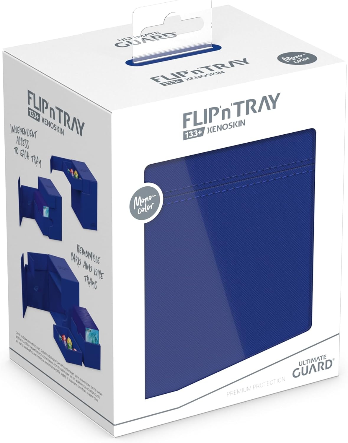 Flip'n'Tray Monocolor Blue Deck Case 133+ - Greenfield Games