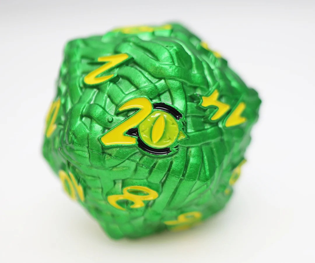 Mummy Wraps: Tollund Man 40mm Metal D20 - Greenfield Games