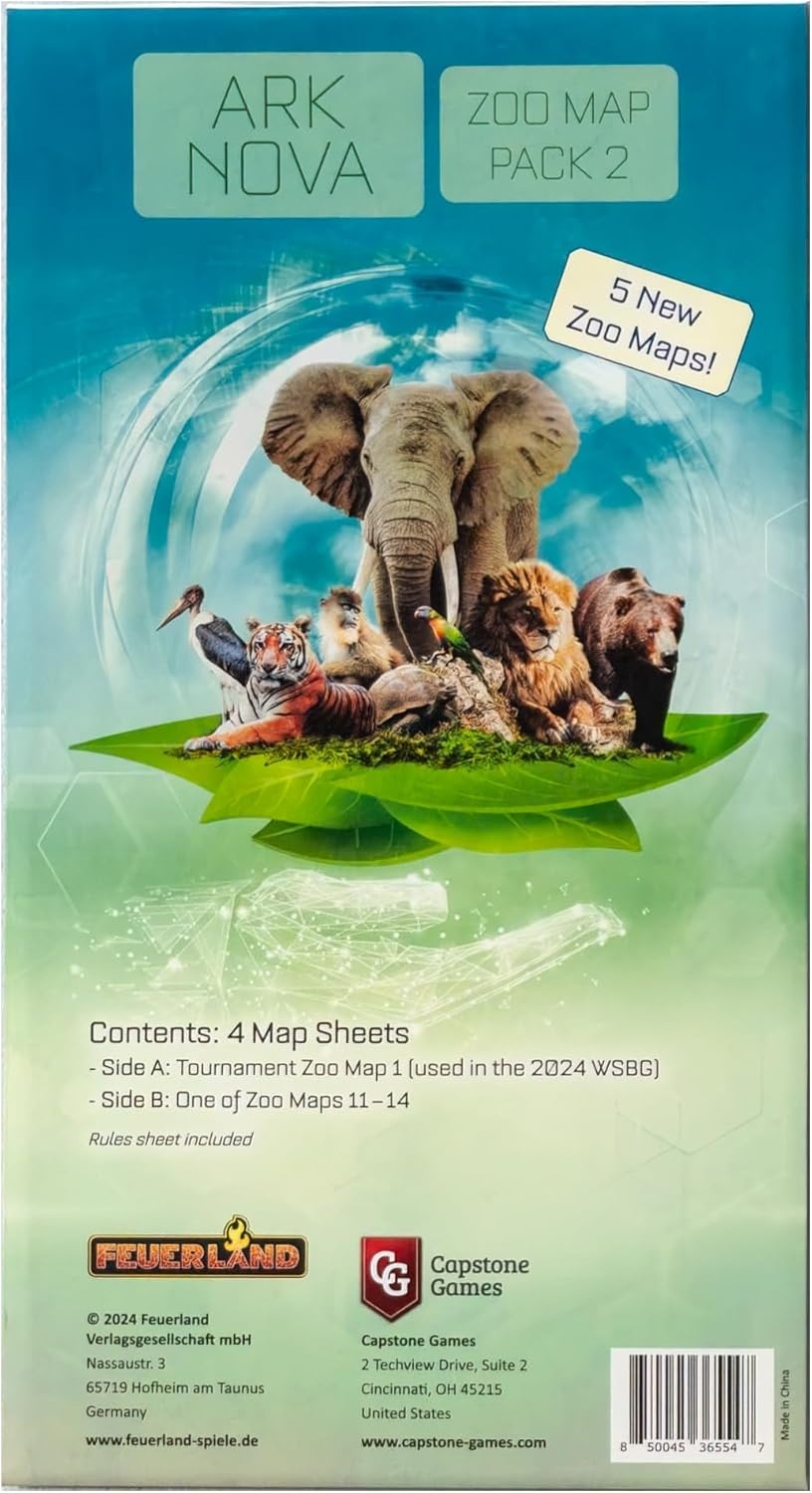Ark Nova: Zoo Map Pack 2 Expansion - Greenfield Games