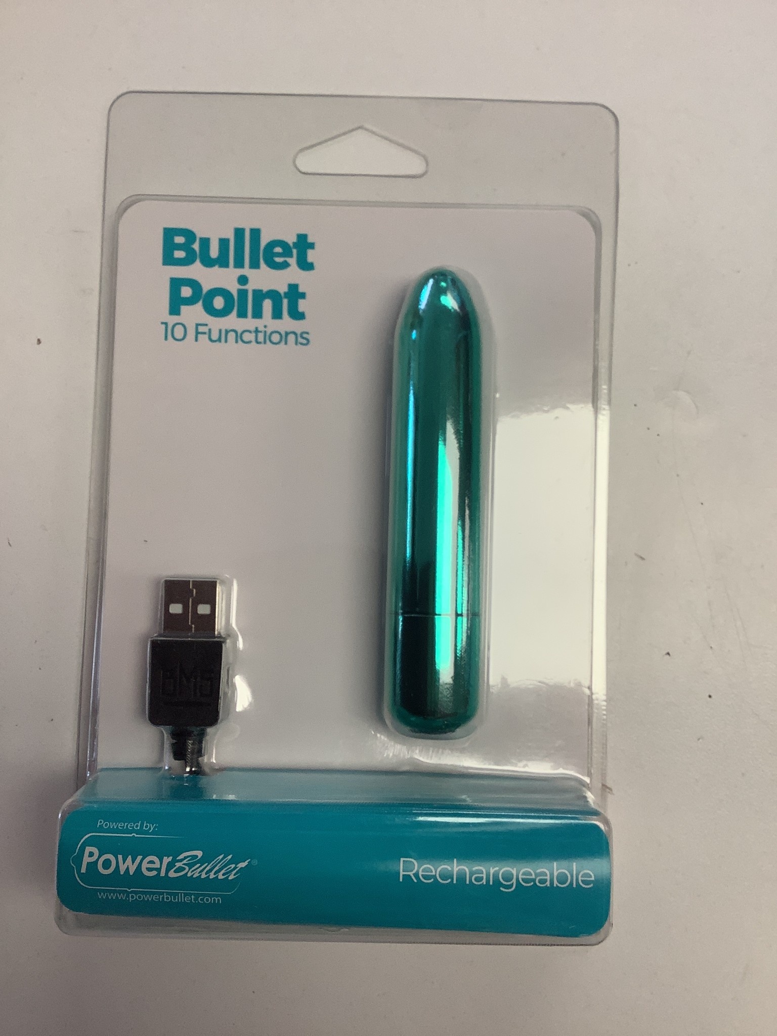 Bullet Point Rechargeable Bullet - 10 Functions Teal - Friends 4 Ever ...