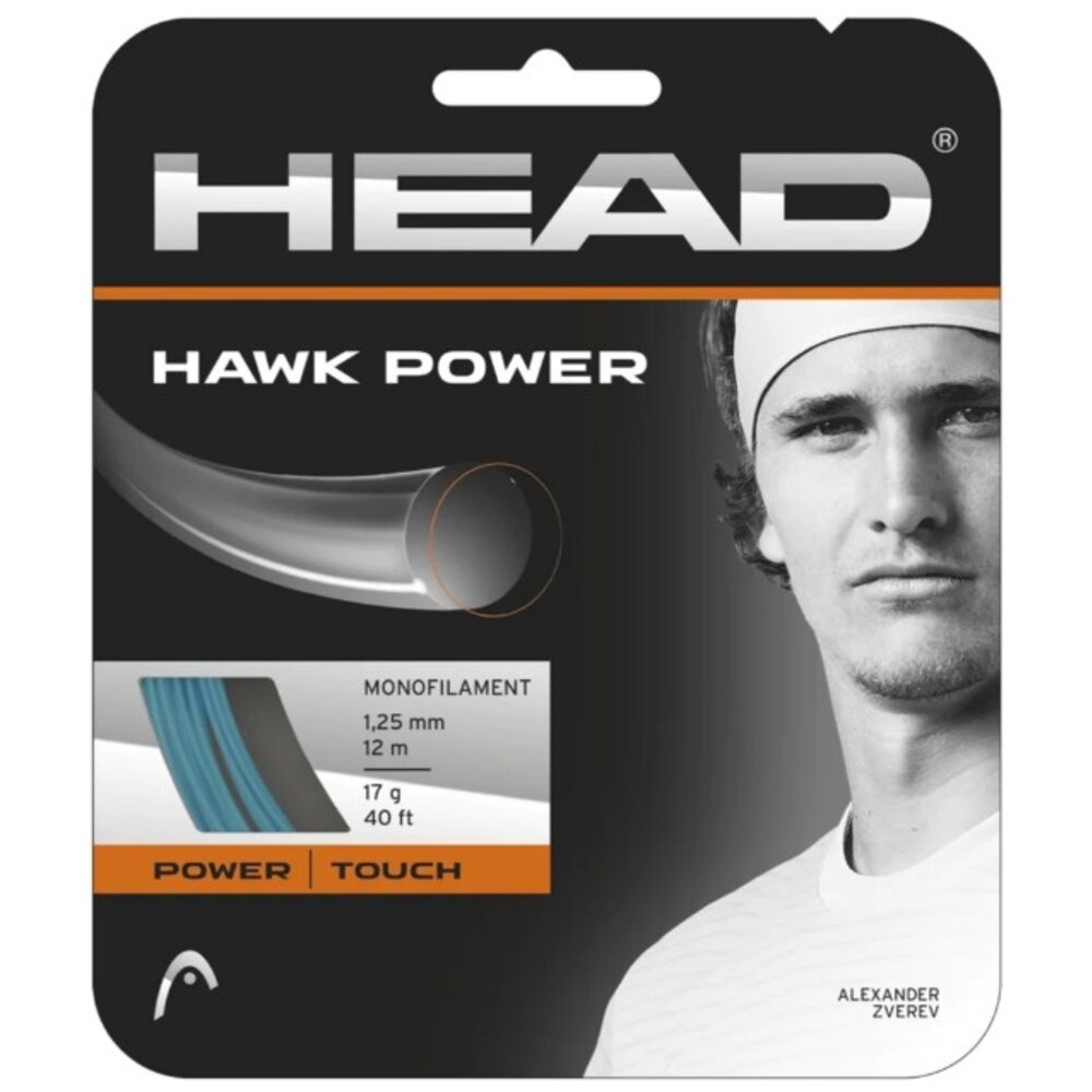 Head Hawk Power 17/1.25 Tennis String (Petrol) - MatchpointStore.com