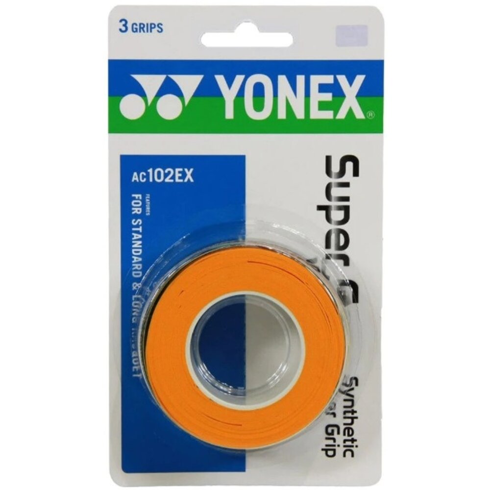 Yonex Super Grap Overgrip 3 Pack (Orange) - MatchpointStore.com
