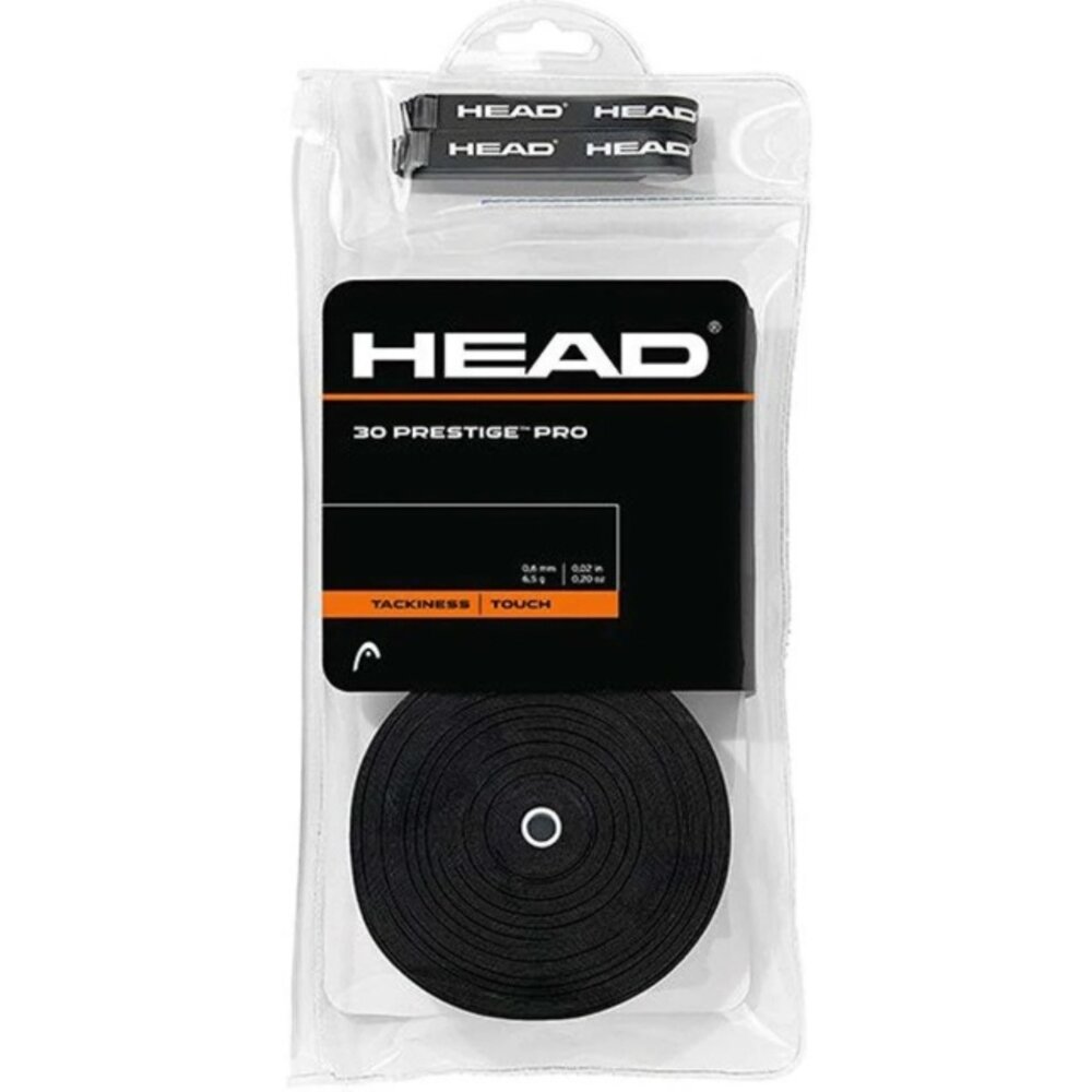 Head Prestige Pro Overgrip 30 Pack (Black) - MatchpointStore.com