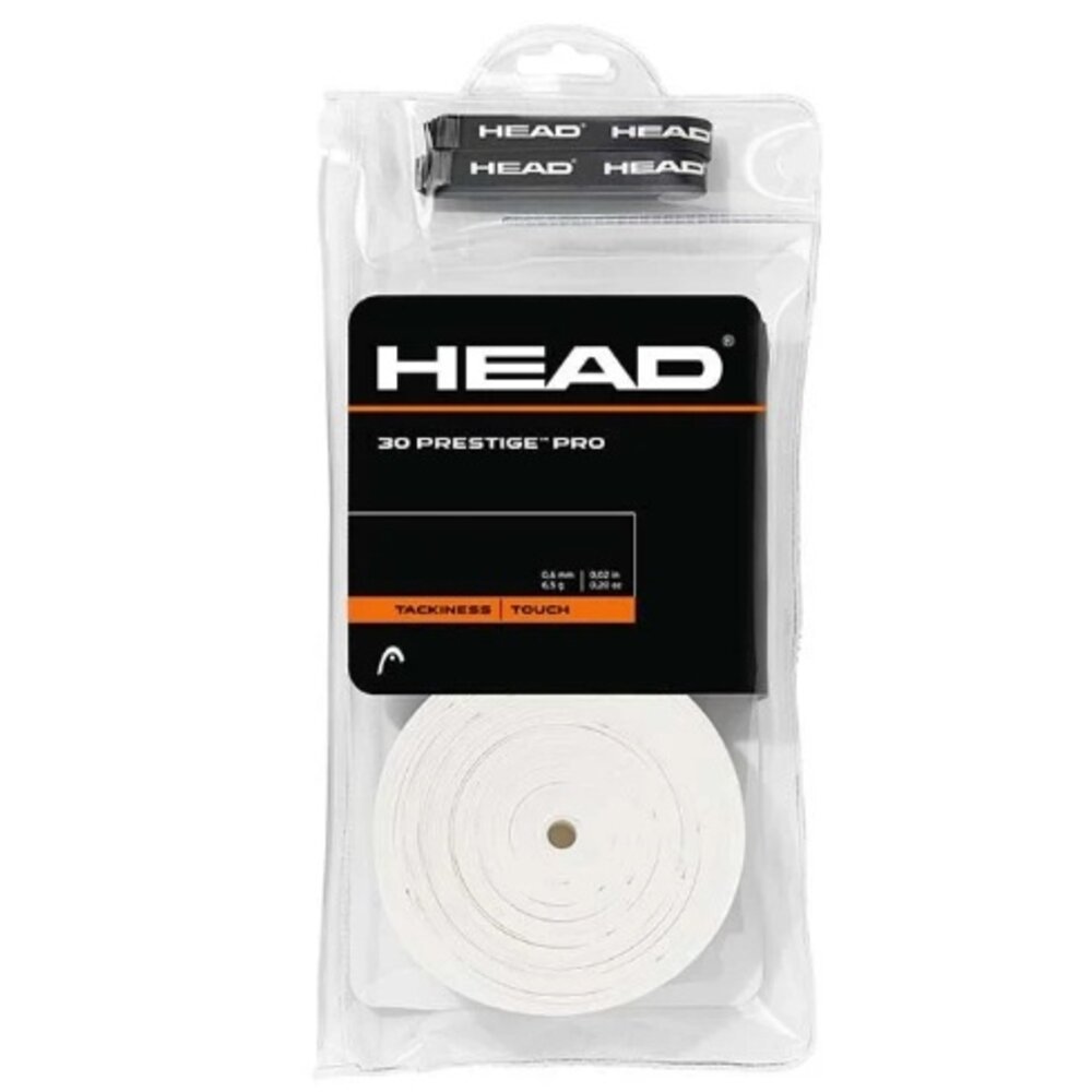 Head Prestige Pro Overgrip 30 Pack (White) - MatchpointStore.com