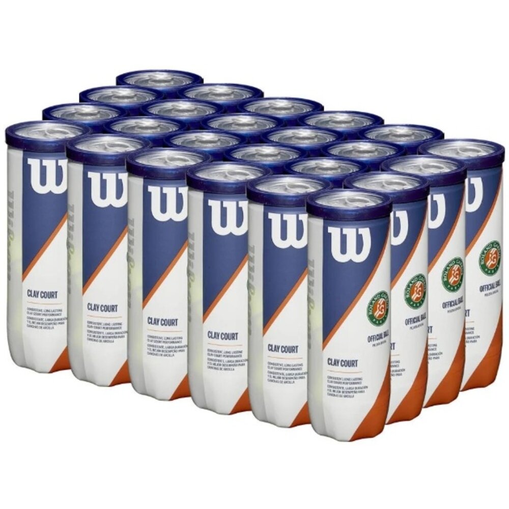 Wilson Roland Garros Clay Tennis Balls Case (24 Cans) - MatchpointStore.com