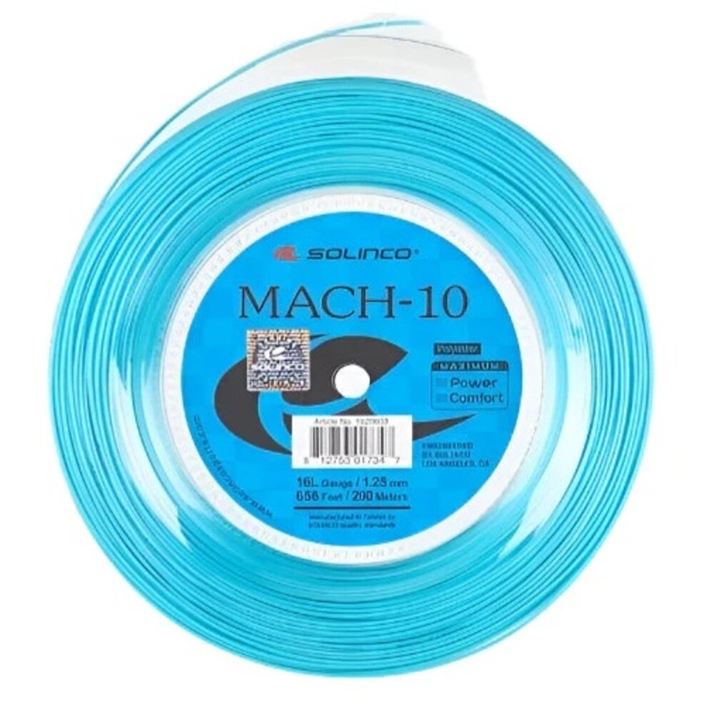 Solinco Mach-10 16L/1.25 Tennis String Reel (Blue) - MatchpointStore.com
