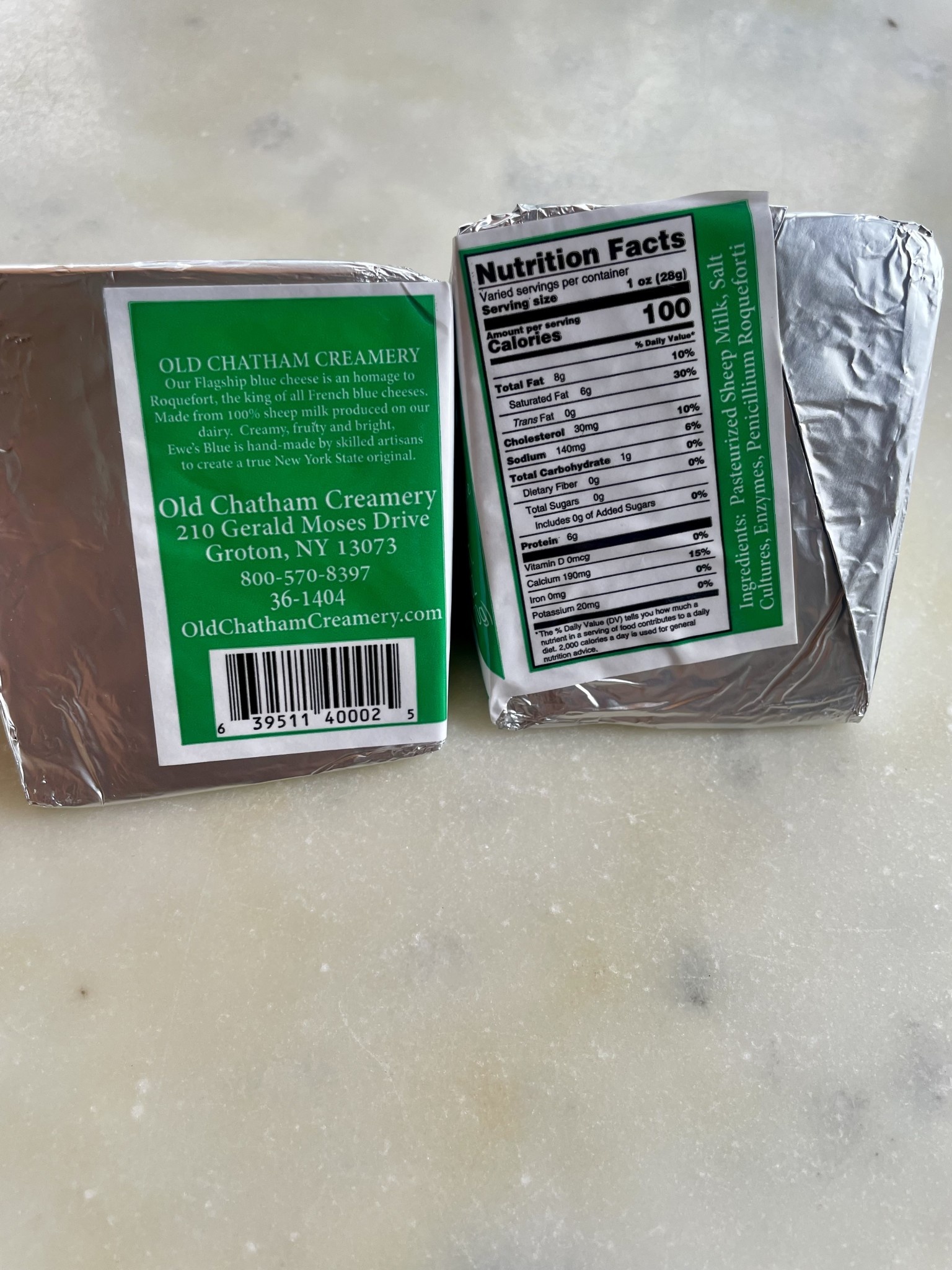 Old Chatham Creamery, Ewe’s Blue Roquefort Style 6oz (170g) - Nido Wine ...