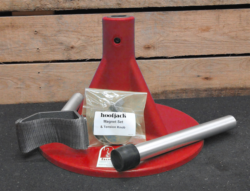 Hoofjack Assembly, standard Post & Cradle , Red - Farriers Depot