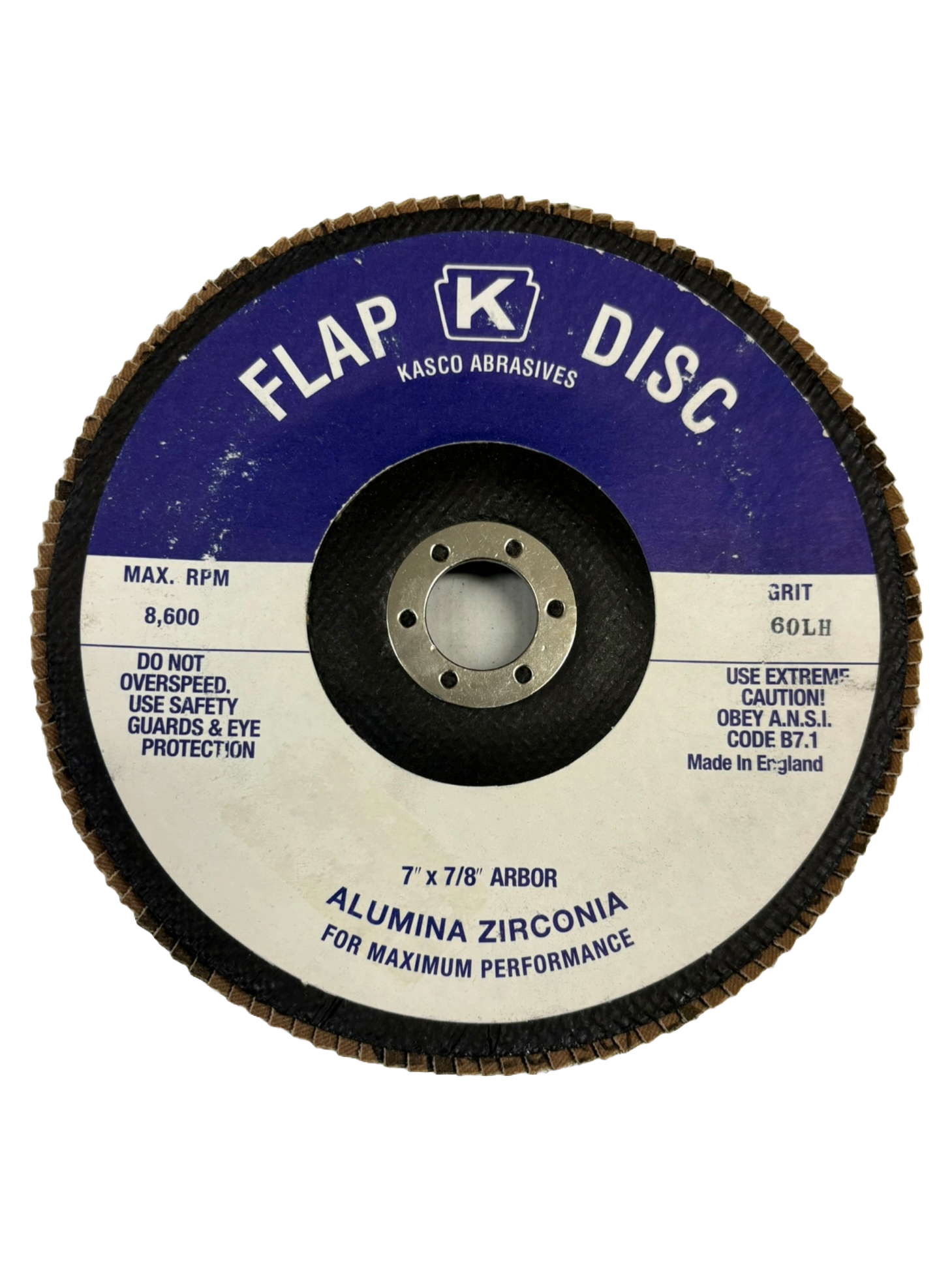 Kasco 7'' Flap Disc 60 Grit High Density - Farriers Depot