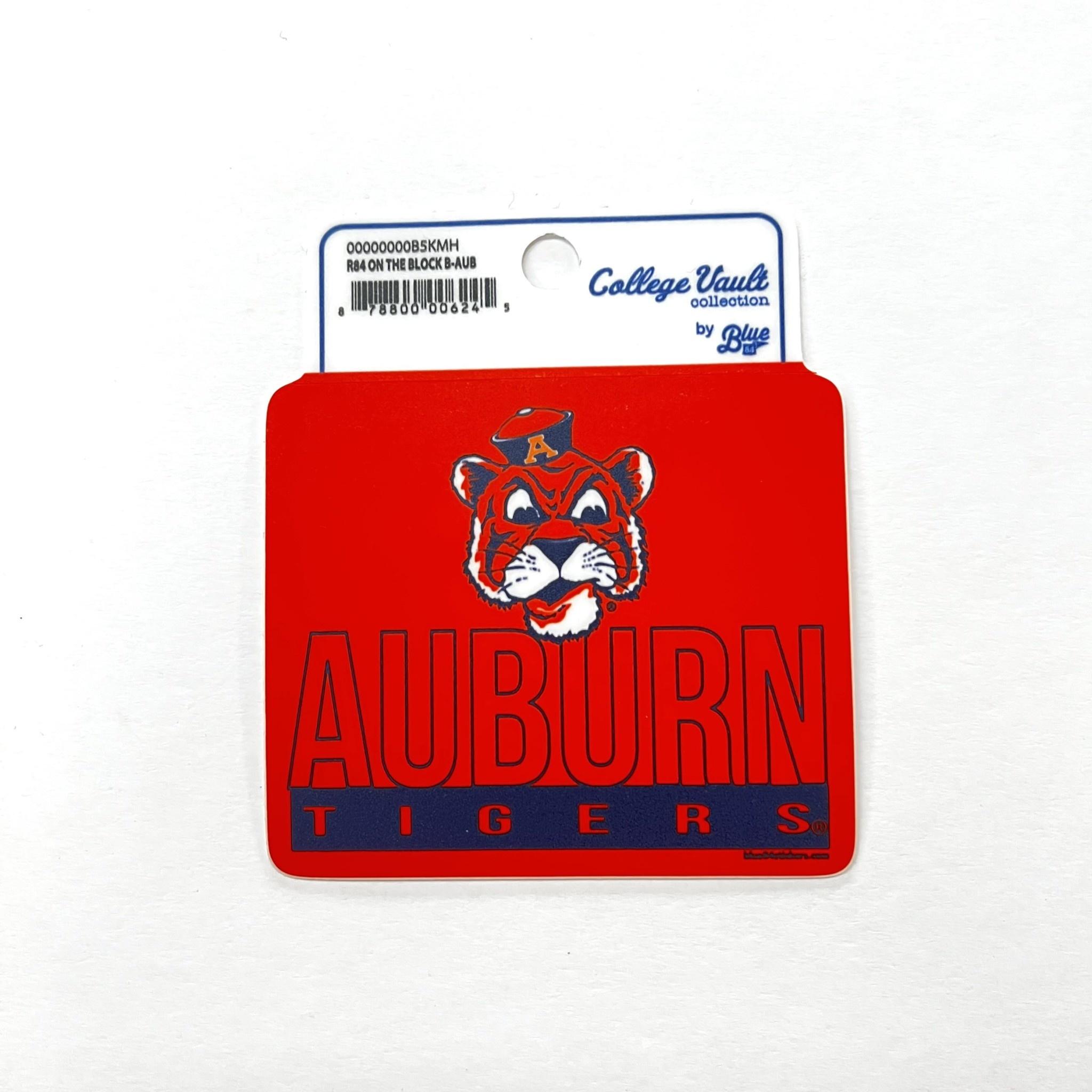 Blue 84 Vintage Aubie Auburn Tigers Block Sticker - J&M Bookstore Downtown