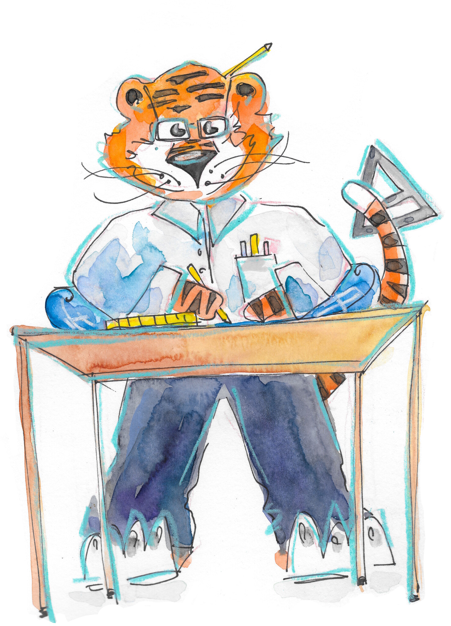 Art by LJD Architect Aubie - J&M Bookstore Downtown