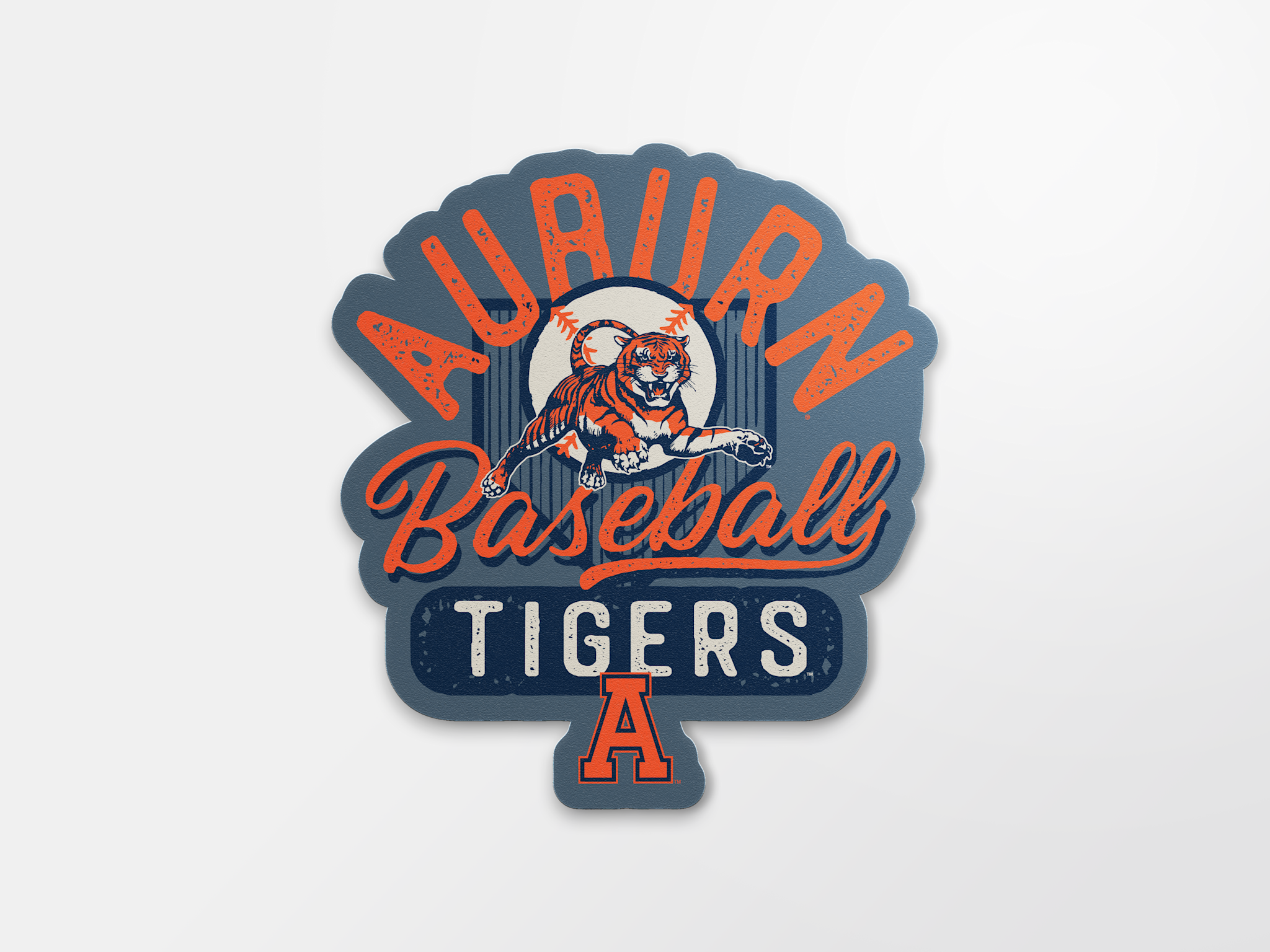 Image One Leaping Tiger Baseball Mini Decal - J&M Bookstore Downtown