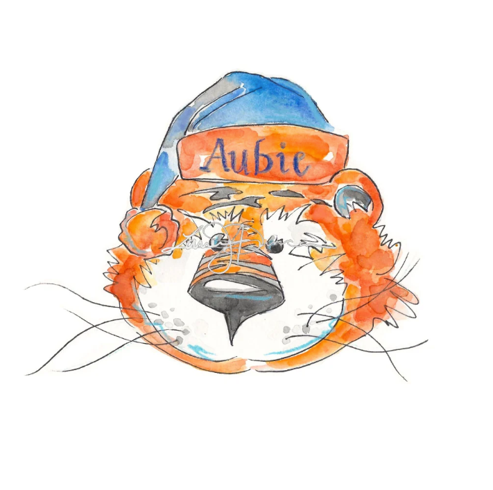 Art by LJD Aubie Claus - J&M Bookstore Downtown