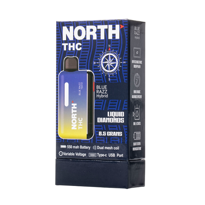 North thc blue razz hybrid 8.5g - The High Club