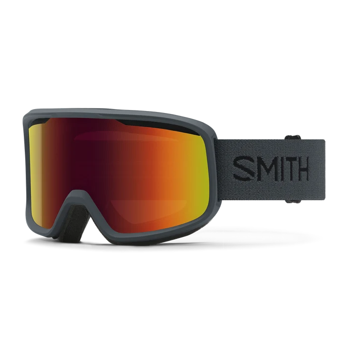 SMITH GOGGLE FRONTIER SLATE RED SOL-X MIRROR - Foothills Ski Life