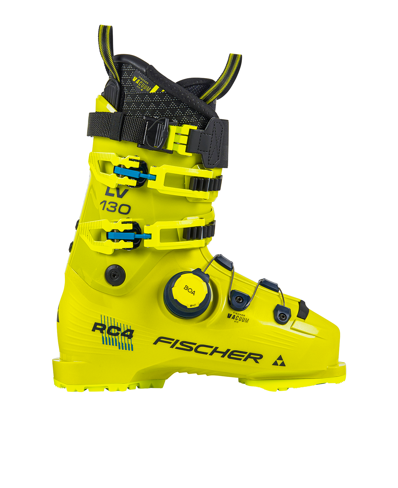 FISCHER 2027 SKI BOOTS RC4 130 LV BOA VAC GW YELLOW - Foothills Ski Life