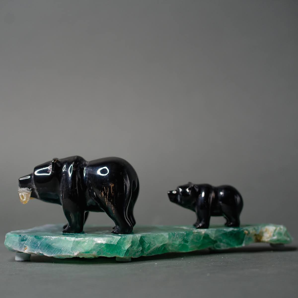 Mama Bear & Cub #134 - Fossil & Stone Mama Bear & Cub #134 - Fossil & Stone