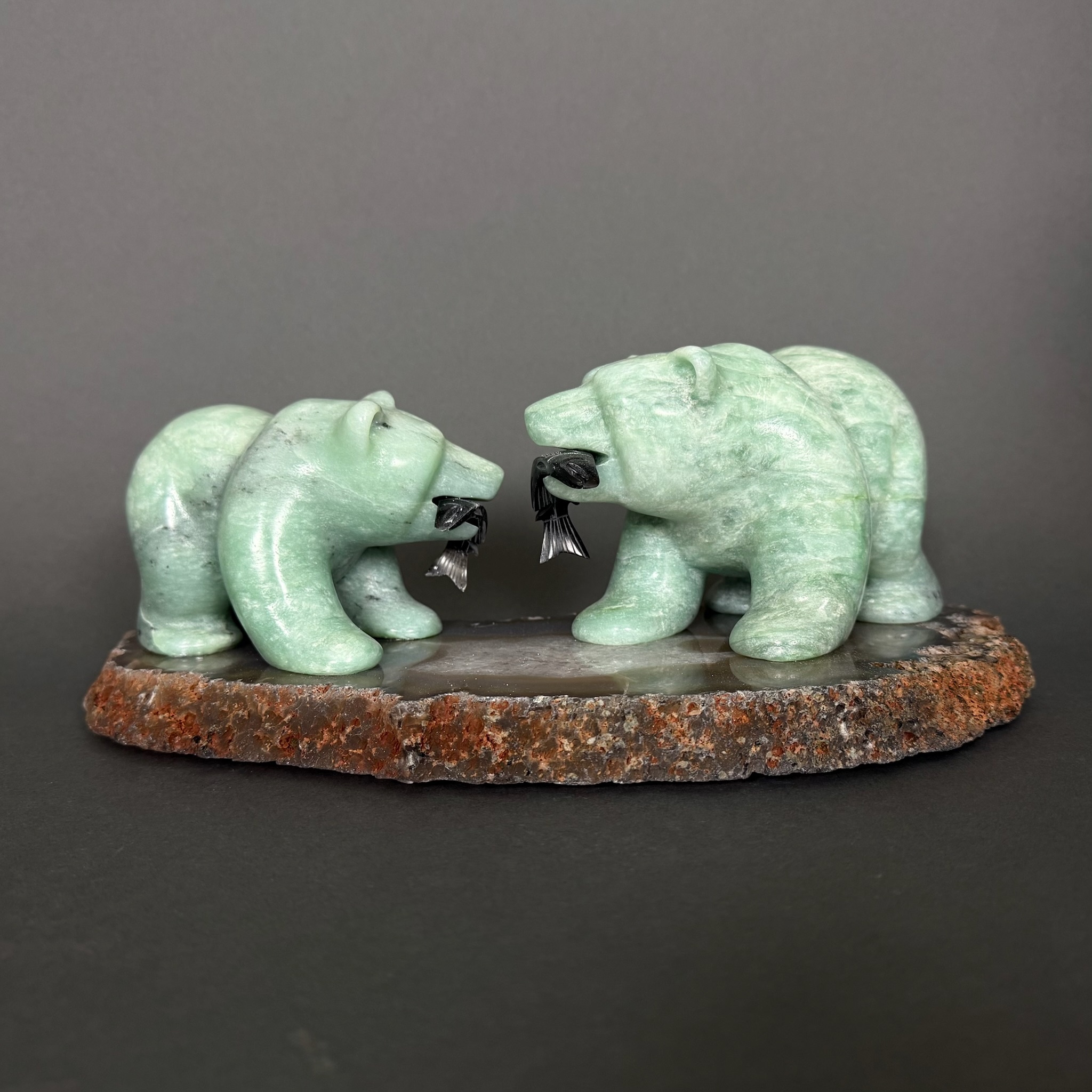 Bear Couple #323 - Fossil & Stone