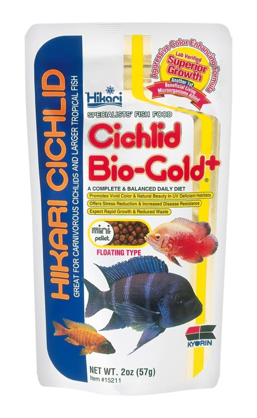 HIKARI CICHLID BIO GOLD 2 OZ MINI - The Hidden Reef, Inc