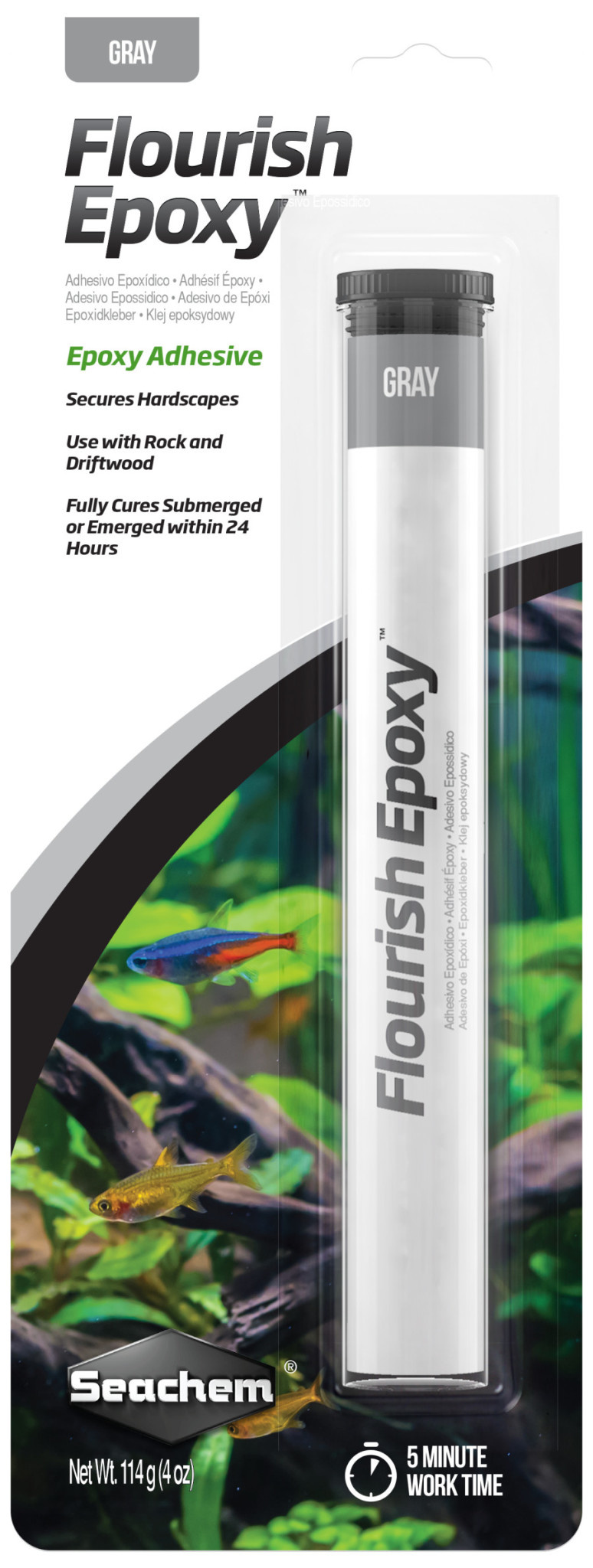 SEACHEM FOURISH EPOXY GRAY 4 OZ - The Hidden Reef, Inc
