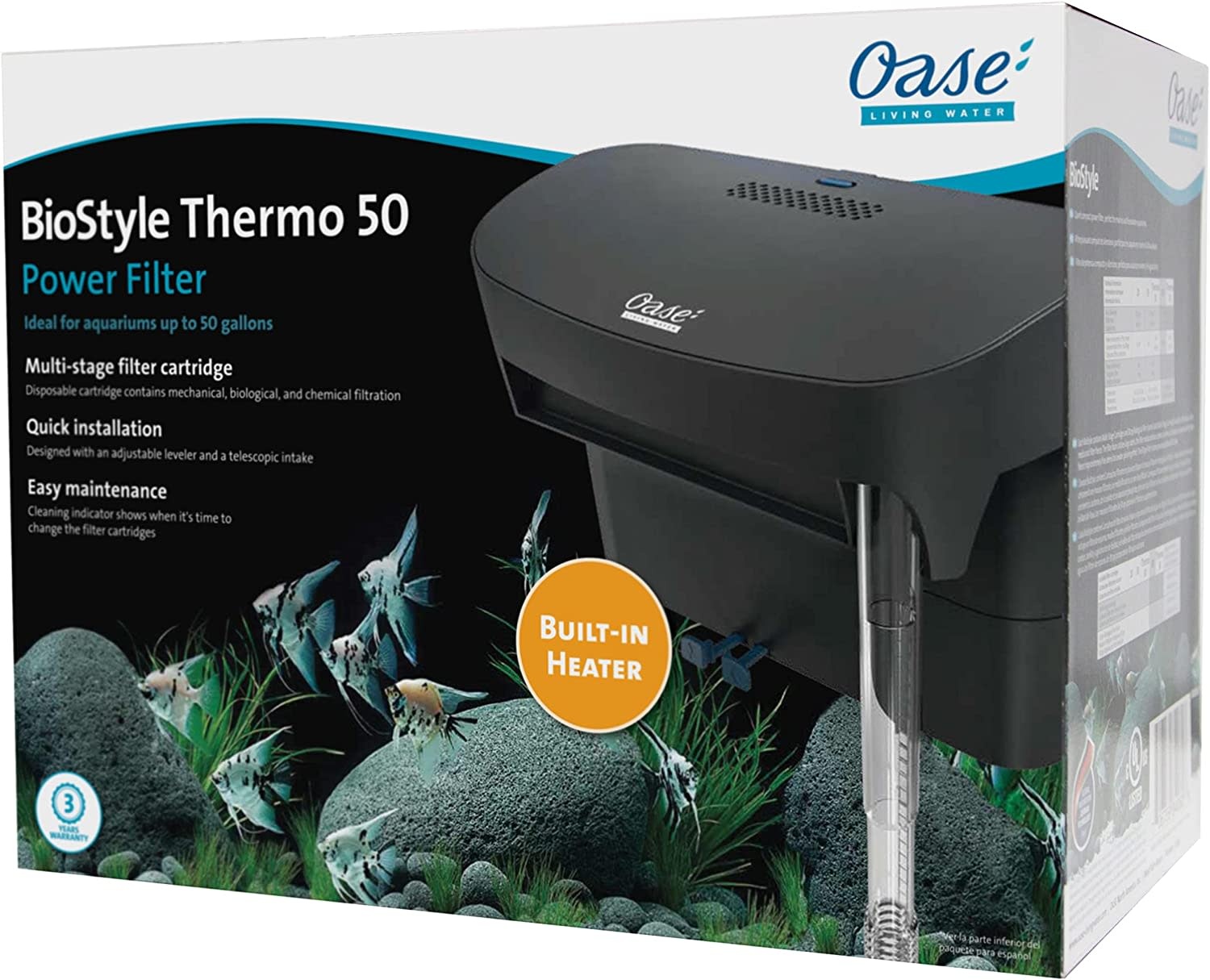 OASE BIOSTYLE THERMO HANG ON BACK 50 FILTER GREY - The Hidden Reef, Inc