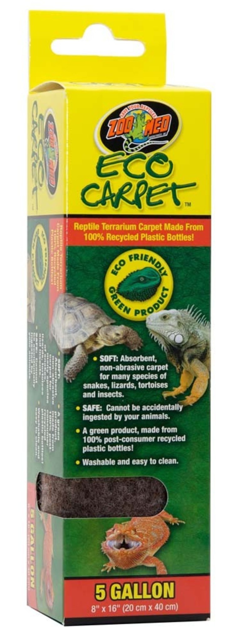 ZOO MED LINER ECO CARPET GREEN 5G 8X16" - The Hidden Reef, Inc