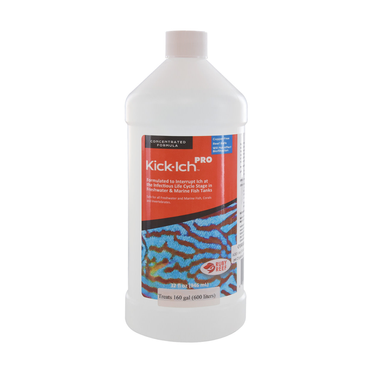 RUBY REEF KICK ICK PRO BOTTLE 32 OZ - The Hidden Reef, Inc