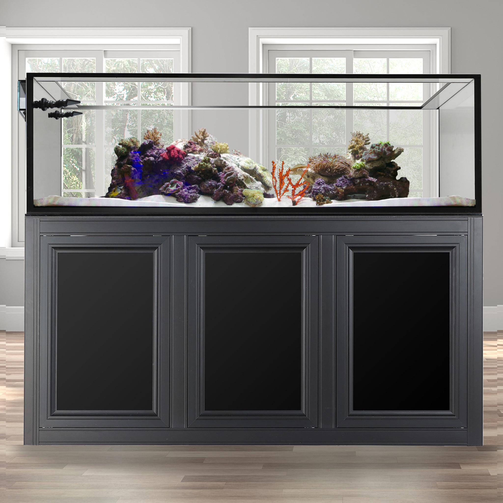 INNOVATIVE MARINE EXT 200 PENINSULA AQUARIUM W / APS STAND BLACK (MADE ...