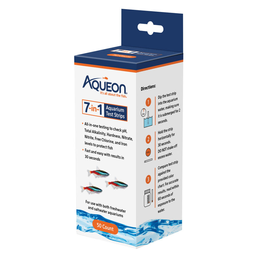 AQUEON TEST STRIP 7IN1 50 COUNT - The Hidden Reef, Inc