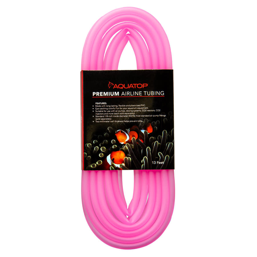 AQUATOP AIRLINE TUBING NEON PINK 13 FT - The Hidden Reef, Inc