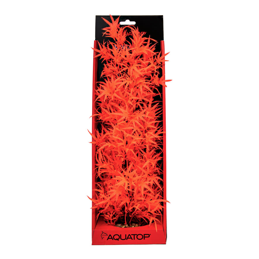 AQUATOP VIBRANT FLUORESCENT CANNABIS RED PLANT 16" - The Hidden Reef, Inc