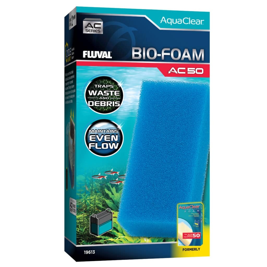 FLUVAL AC50 FOAM FILTER INSERT BLUE 30PPI 1PK - The Hidden Reef, Inc