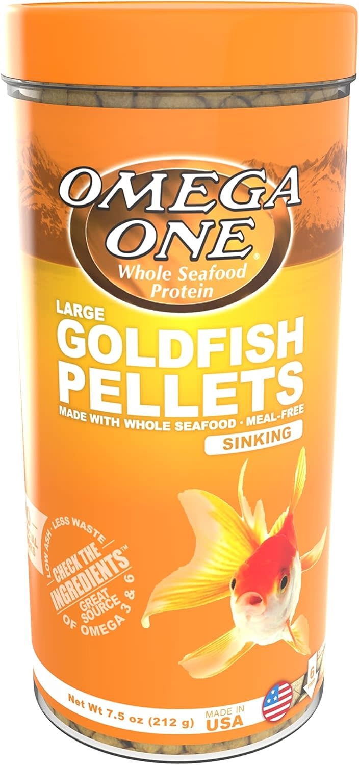 OMEGA GOLDFISH PELLET L 7.5 OZ - The Hidden Reef, Inc