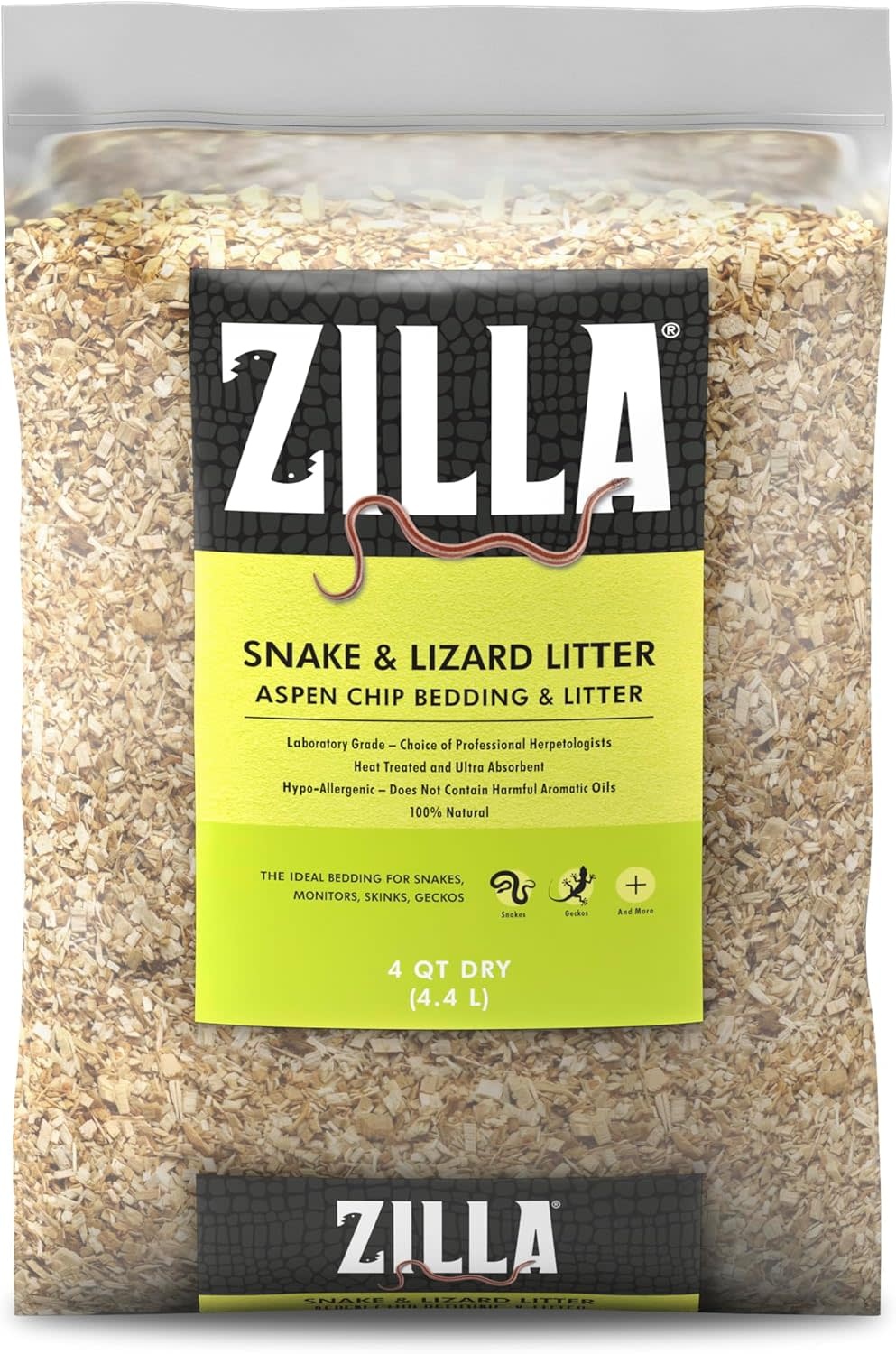 ZILLA BEEDING SNAKE LIZARD LITTER 4 QT - The Hidden Reef, Inc