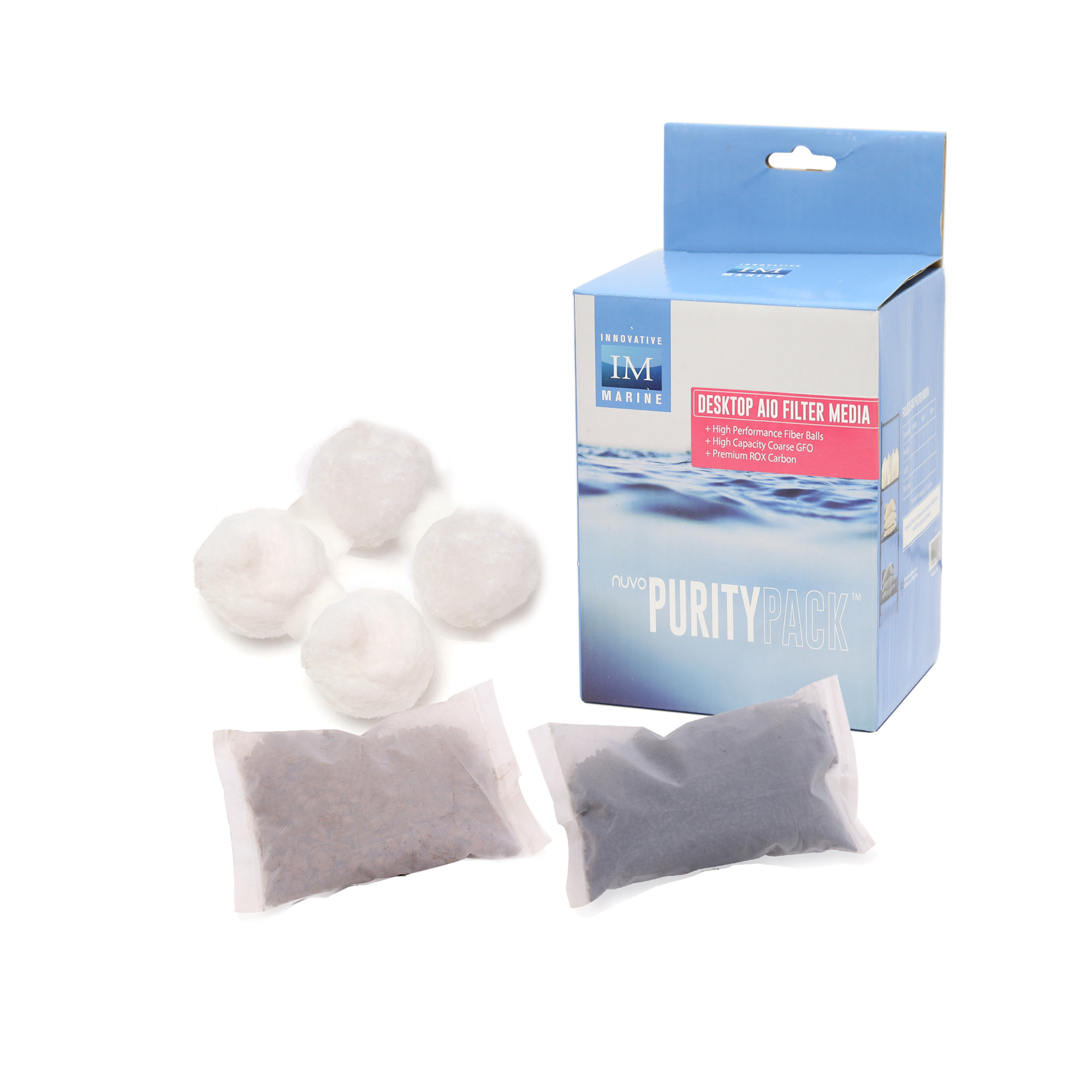 INNOVATIVE MARINE NUVO AQUARIUM PURITYPACK DESKTOP 1 CARBON, 1 FIBERBA ...
