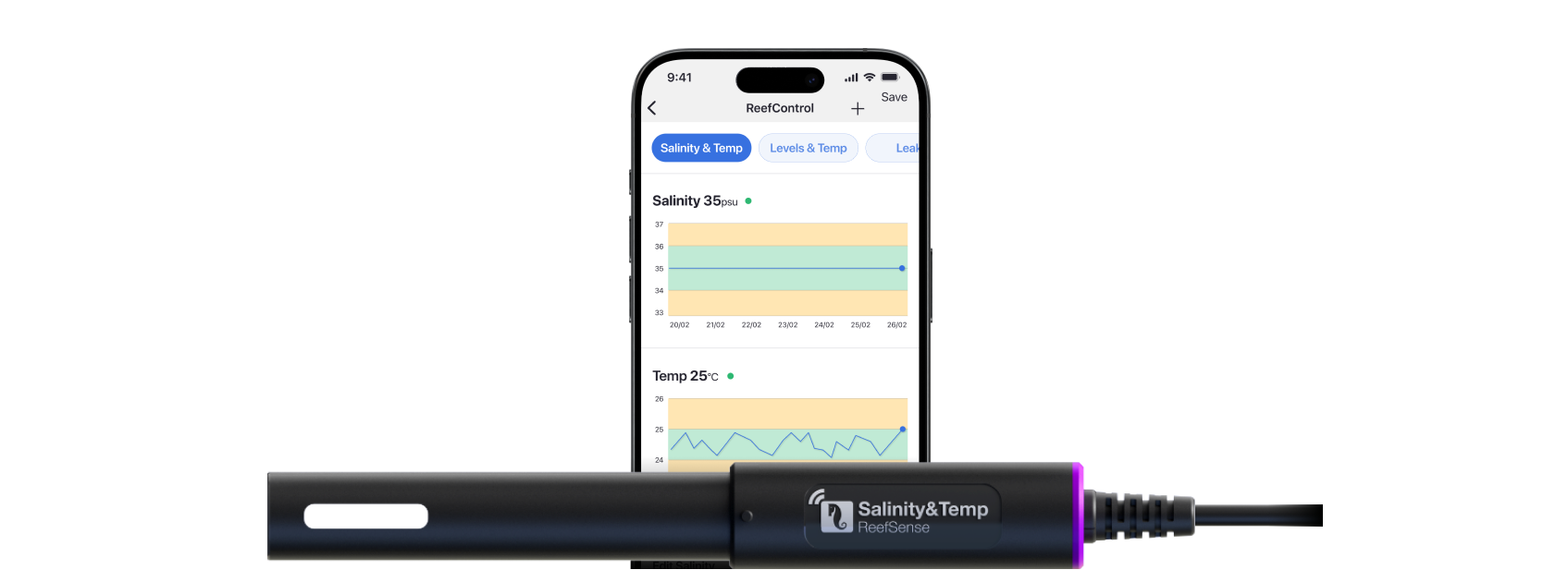 RED SEA REEF SENSE SALINITY & TEMPERATURE PROBE - The Hidden Reef, Inc