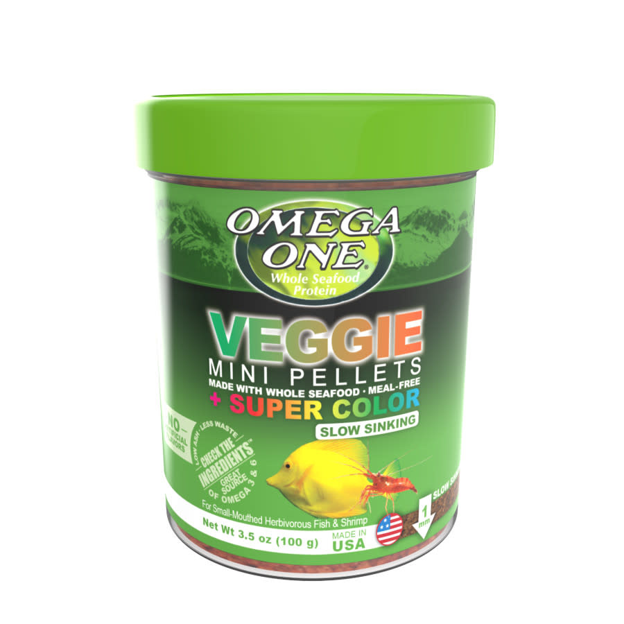 OMEGA VEGGIE SUPER COLOR MINI PELLET SLOW SINKING 3.5 OZ - The Hidden ...
