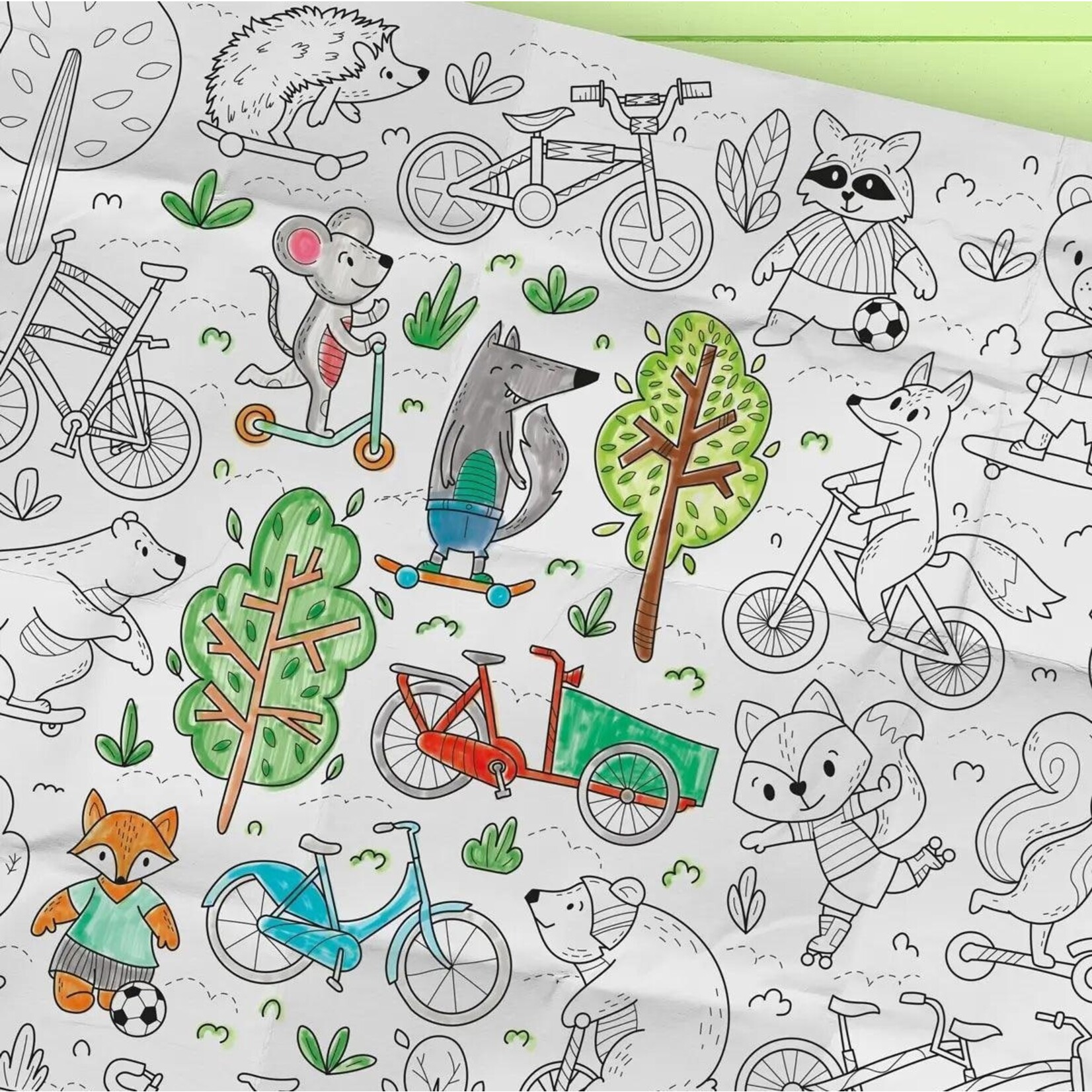 PICO - Giant Coloring Poster - Bike ride - La Culotte à l'Envers